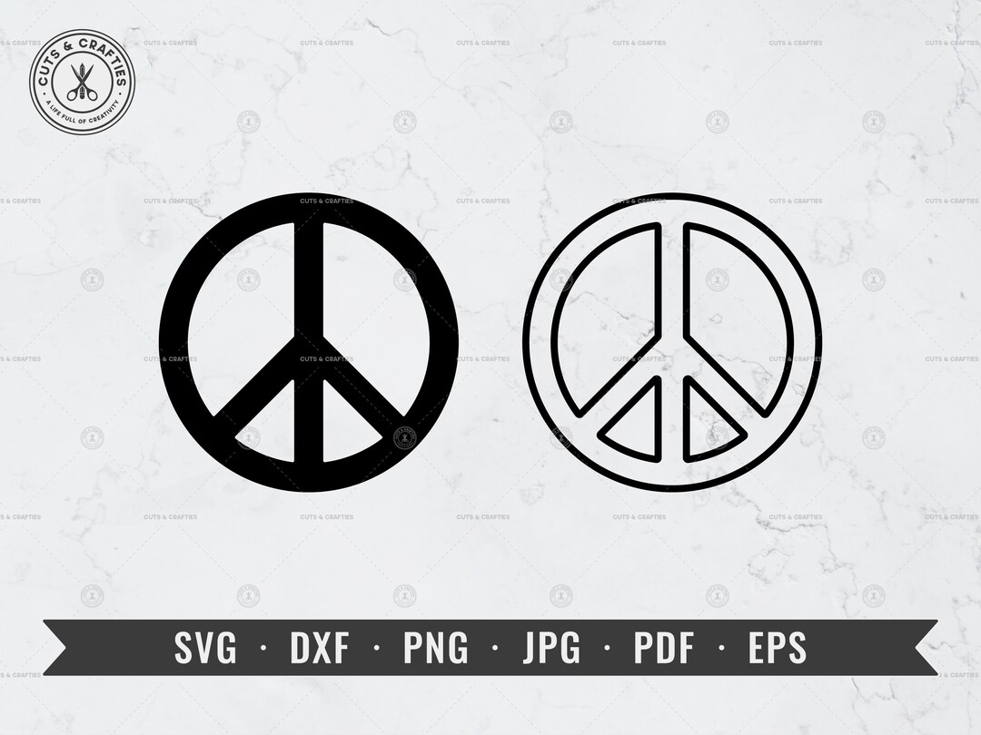 Peace Symbol Svg, Peace Sign, Peace Logo, Peace Outline Svg, Dxf, Png ...
