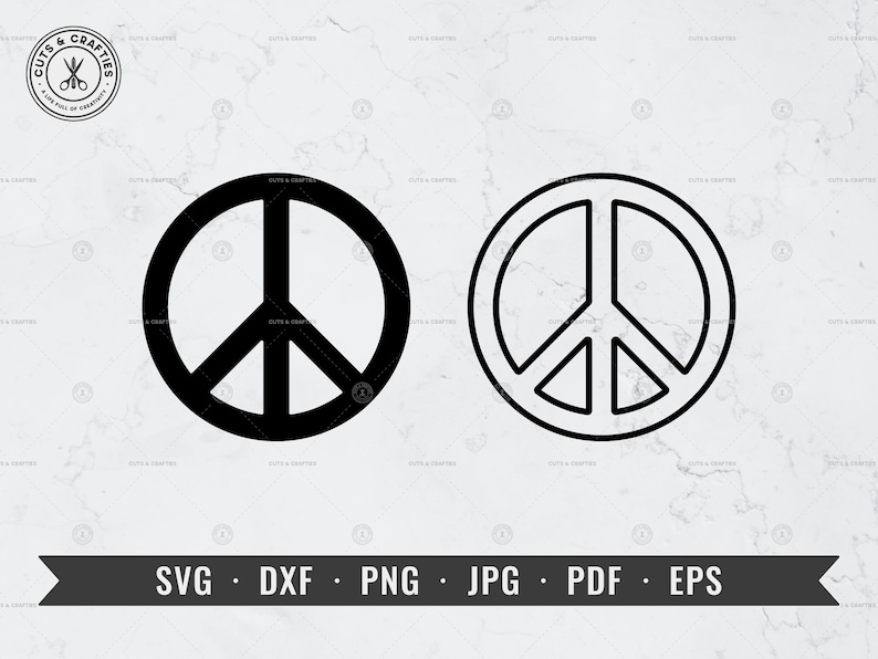 Peace Symbol svg, Peace Zeichen, Peace Logo, Peace Outline svg, dxf ...
