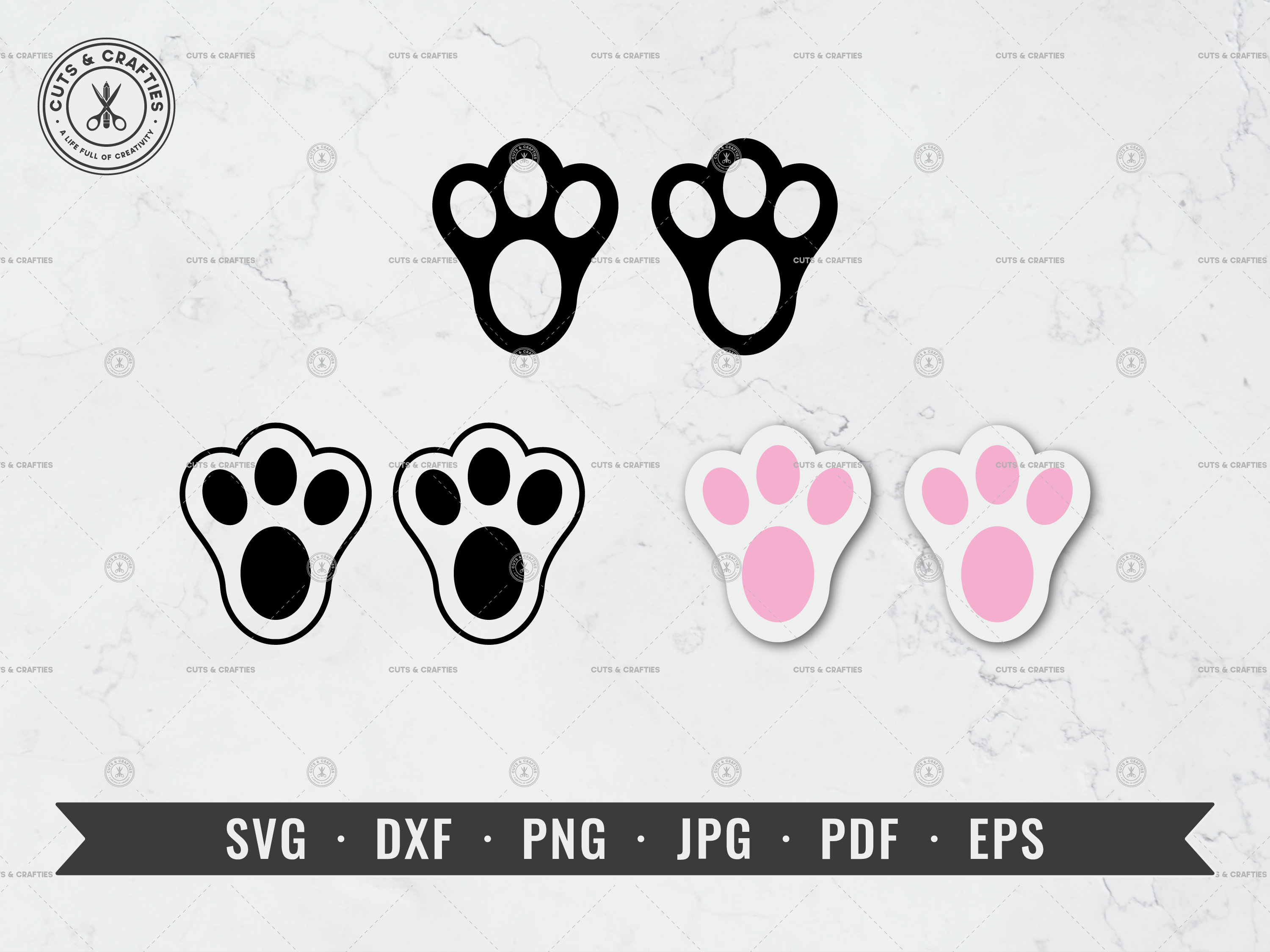 Easter Svg Rabbit Feet Svg Bunny Foot Print Svg Rabbit Paw - Etsy