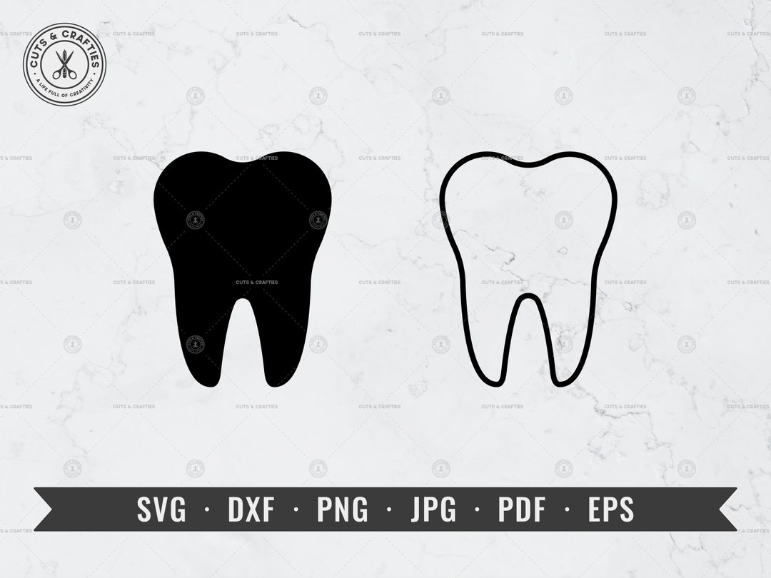 Tooth Svg, Teeth Outline Svg, Dentist, Dental, Svg, Dxf, Png, Jpg, Pdf ...