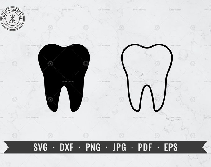 Teeth Mouth Dentist Tooth Outline SVG Cut File DXF PNG Clipart ...