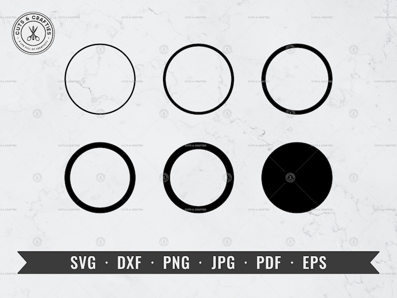 Circle Shape SVG Files, Circle Monogram PNG, Circle Outline Vector ...