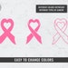 Cancer Heart Ribbon Svg, Awareness Heart Ribbon Svg, Sorrow Ribbon ...