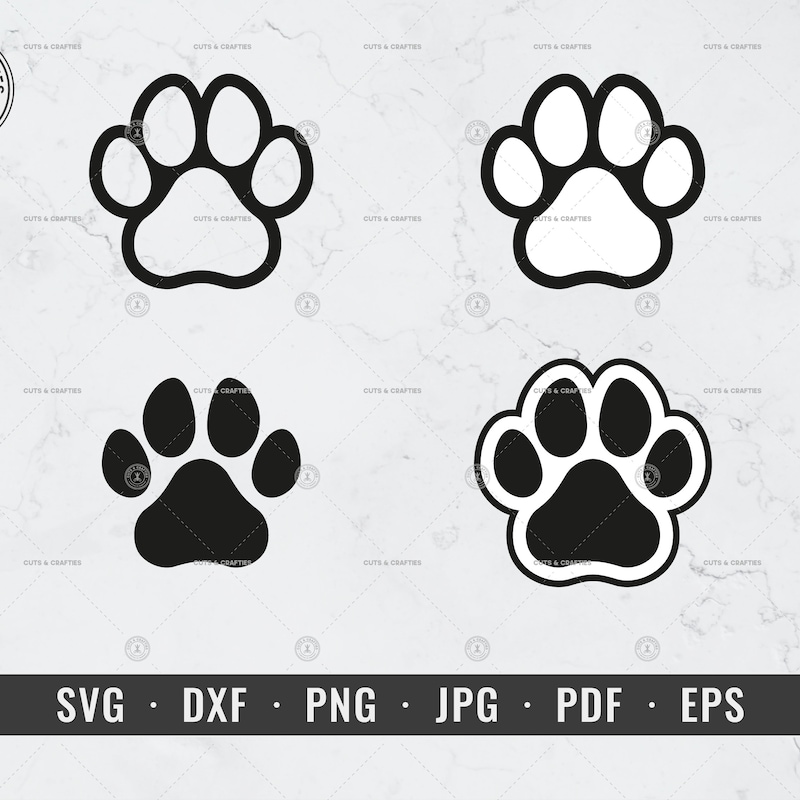 Dog Paw Svg - Etsy