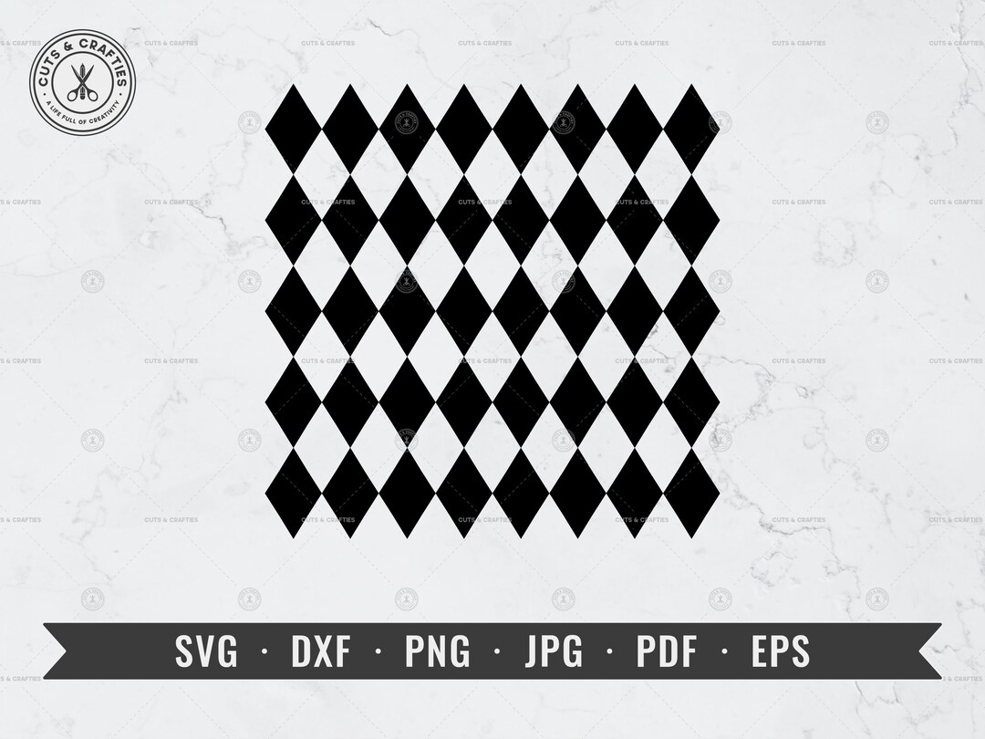 Seamless Harlequin Pattern Svg, Argyle Pattern Svg, Diamond Pattern ...