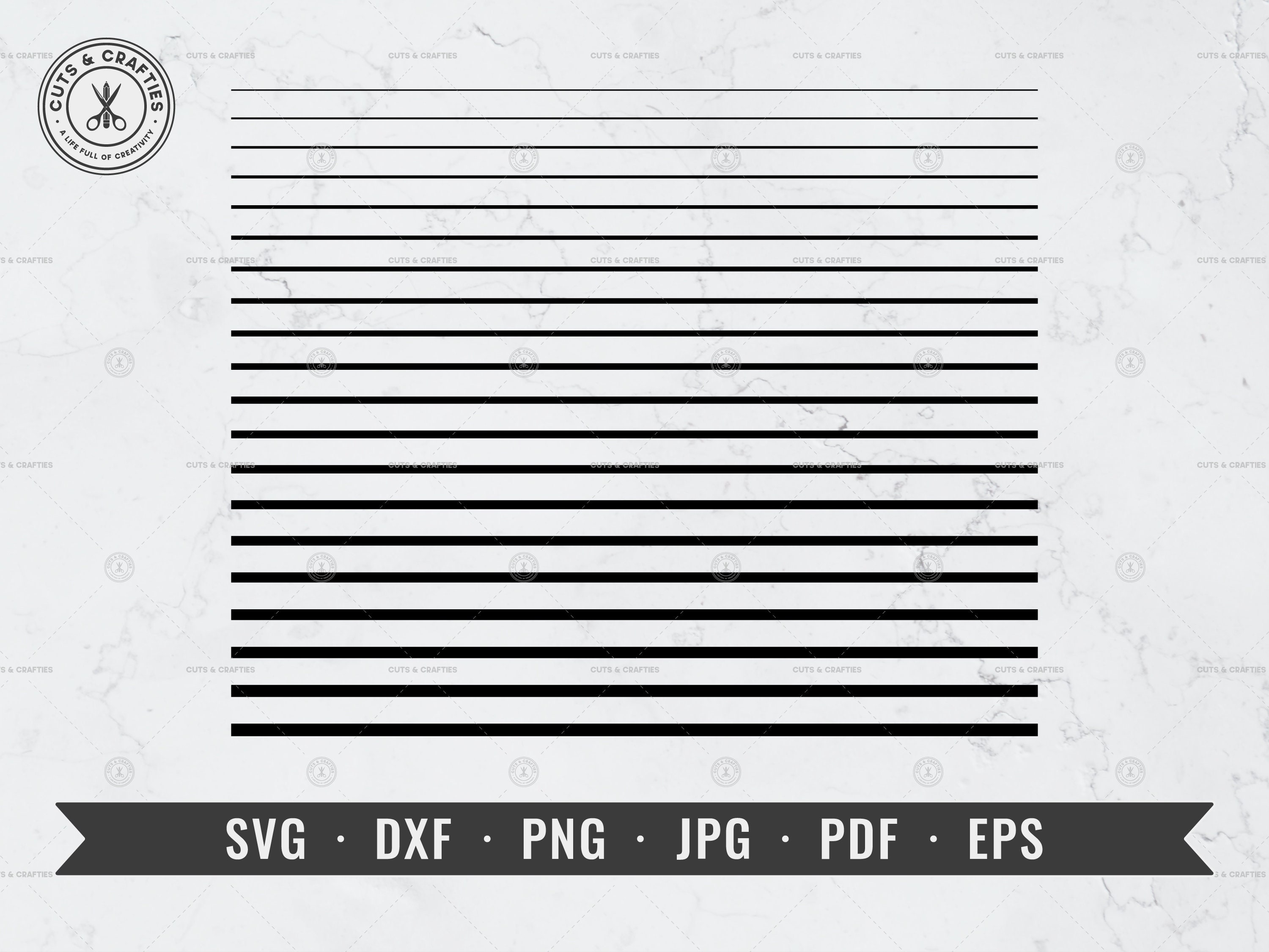 Basic Lines Svg Straight Line Svg Different Stroke Weight - Etsy