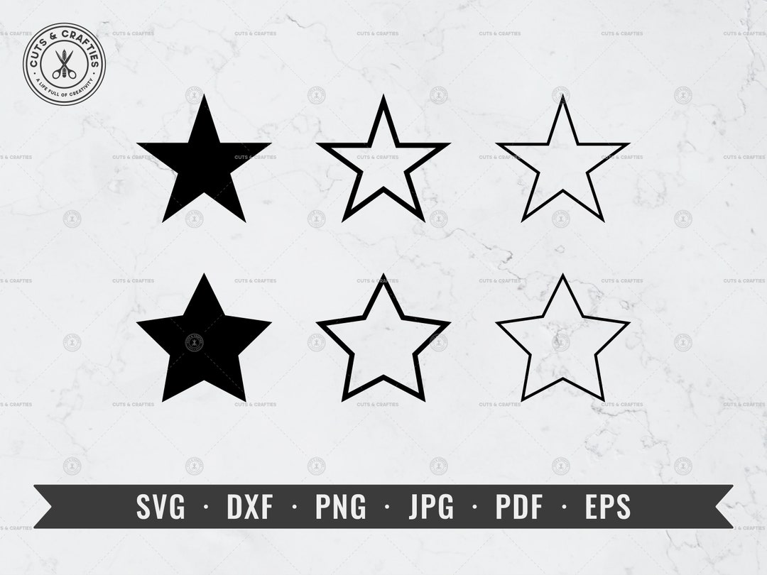 Star Svg, Star Outline Svg, Star Shapes Bundle Svg, Dxf, Png, Jpg, Pdf ...