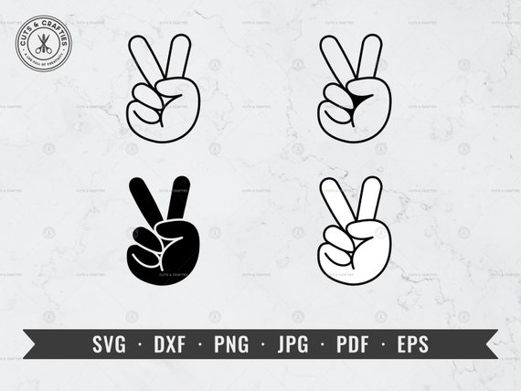 Hand Peace Sign Svg V Sign Svg Peace Out Love Hippie Hand - Etsy UK