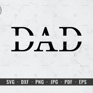 Dad Svg, Dad Split Monogram Svg, Dad With Kids Name Svg, Fathers Day ...