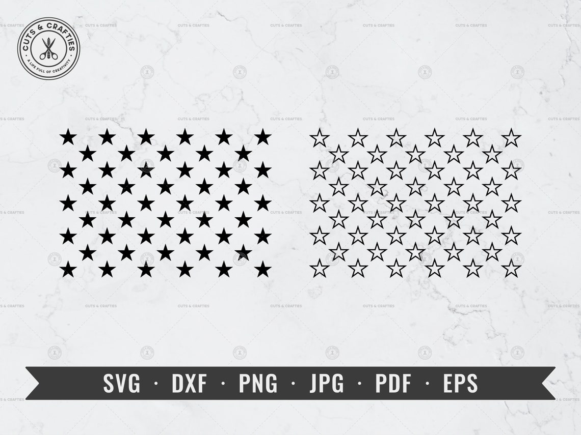 50 Stars Svg, American Flag Stars, 50 Stars of United States of America ...