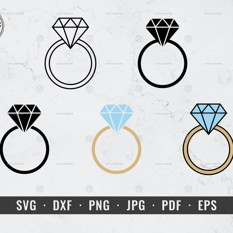 Diamond Ring Svg - Etsy