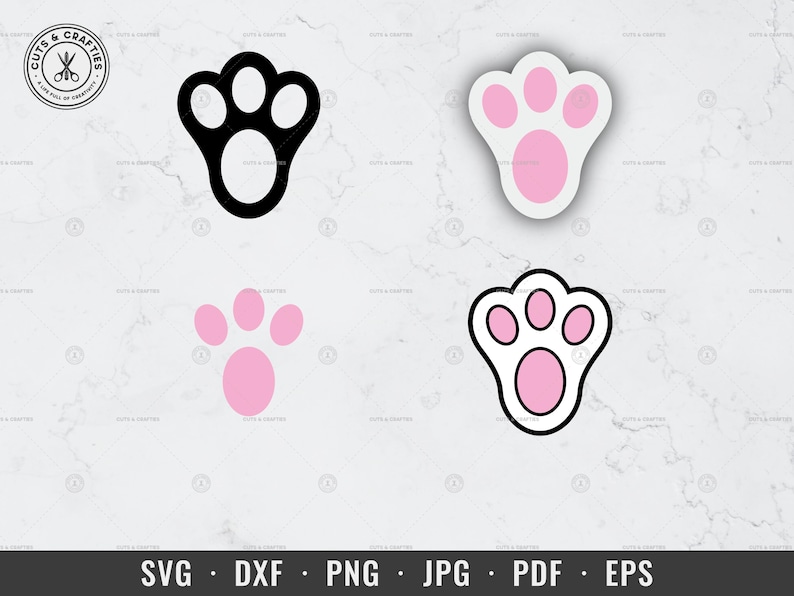 Rabbit Paw Svg, Bunny Paw Svg, Easter Svg, Rabbit Footprint Svg, Png ...