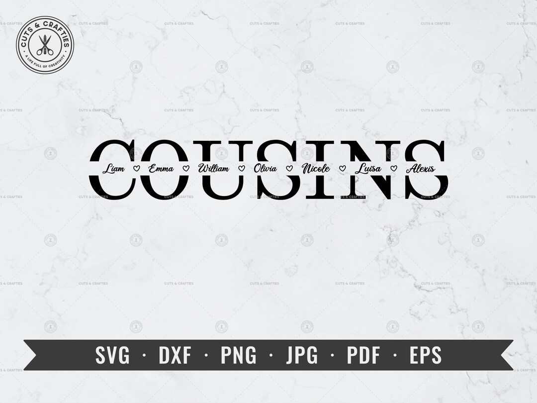 Cousin Svg, Cousins Split Monogram Svg, Cousin Crew Svg, Family Svg ...