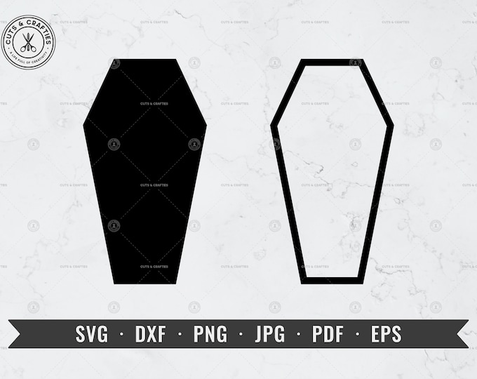 Coffin Outline SVG PNG: Minimalist Line Art (digital Files) - Etsy Canada