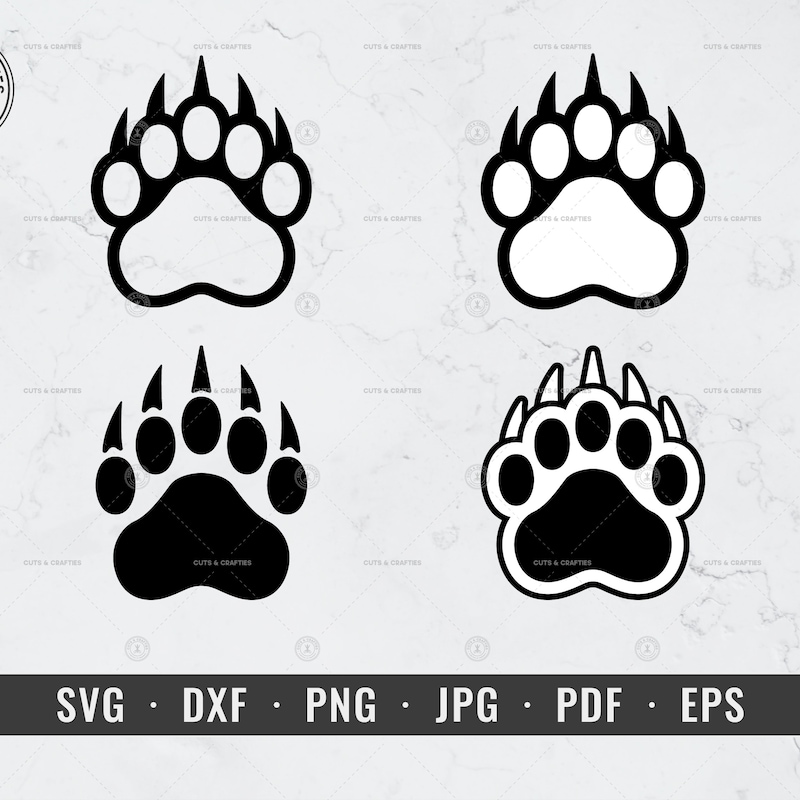 Teddy Bear Paw Print Png - Etsy