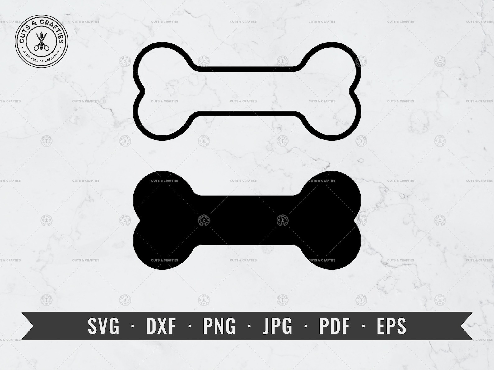 Dog Bone Svg Bone Outline Svg Dog Treats Svg Dxf Png - Etsy