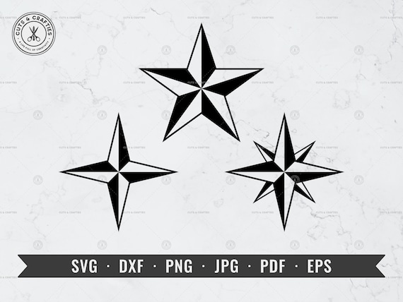 Nautical Star With Flames