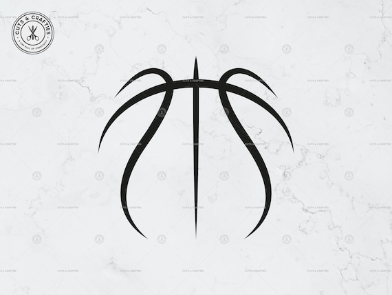 Half Basketball Outline