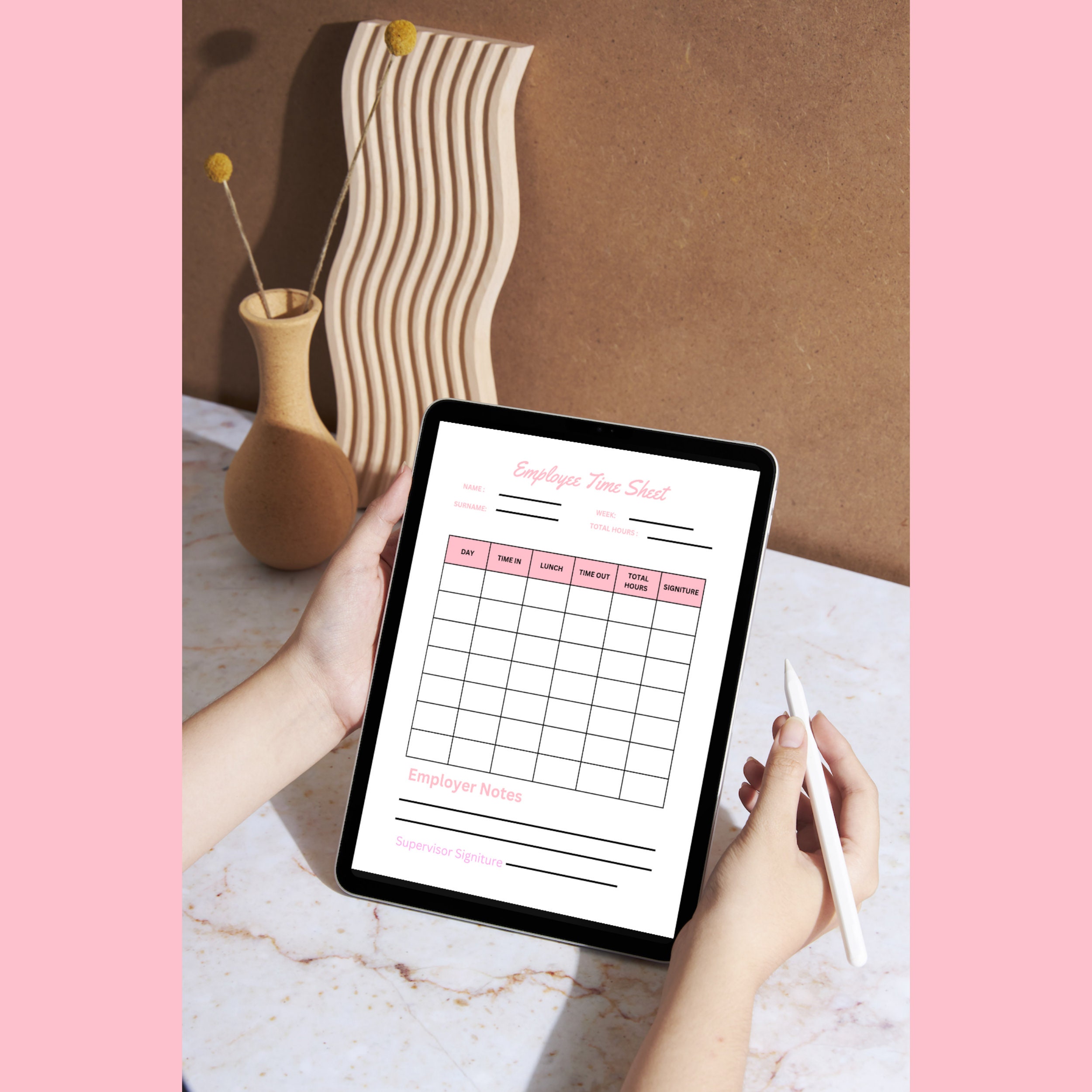 Timesheet Template Timesheet With Daily Log Template Attendance ...