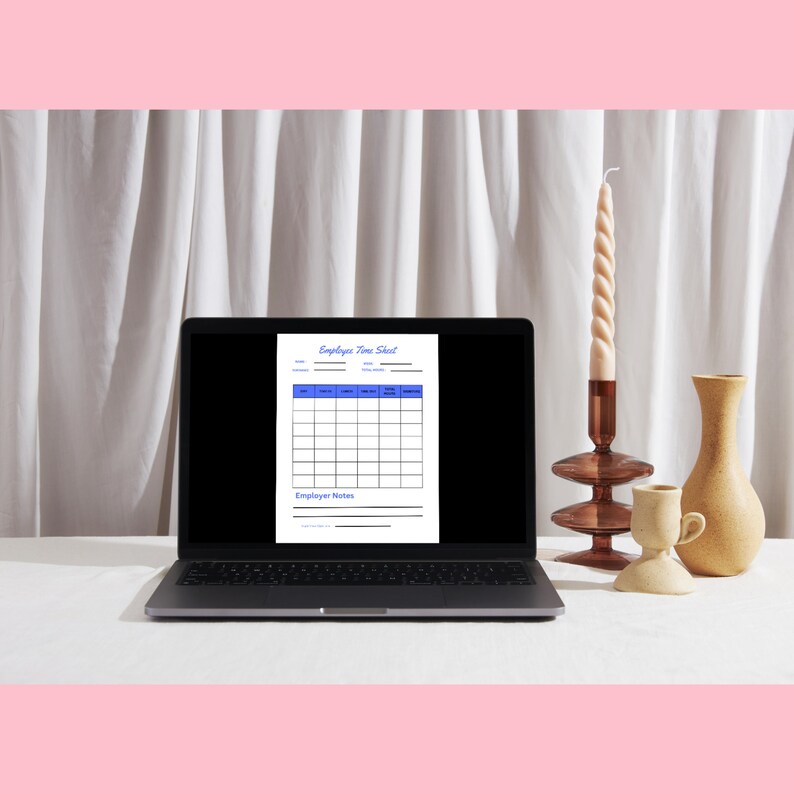 Timesheet Template Timesheet With Daily Log Template - Etsy