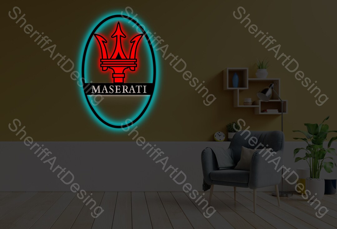 Metal Led Sign, Car, Metal, Metal Wall Art, Handmade Design, Wall Sign ...