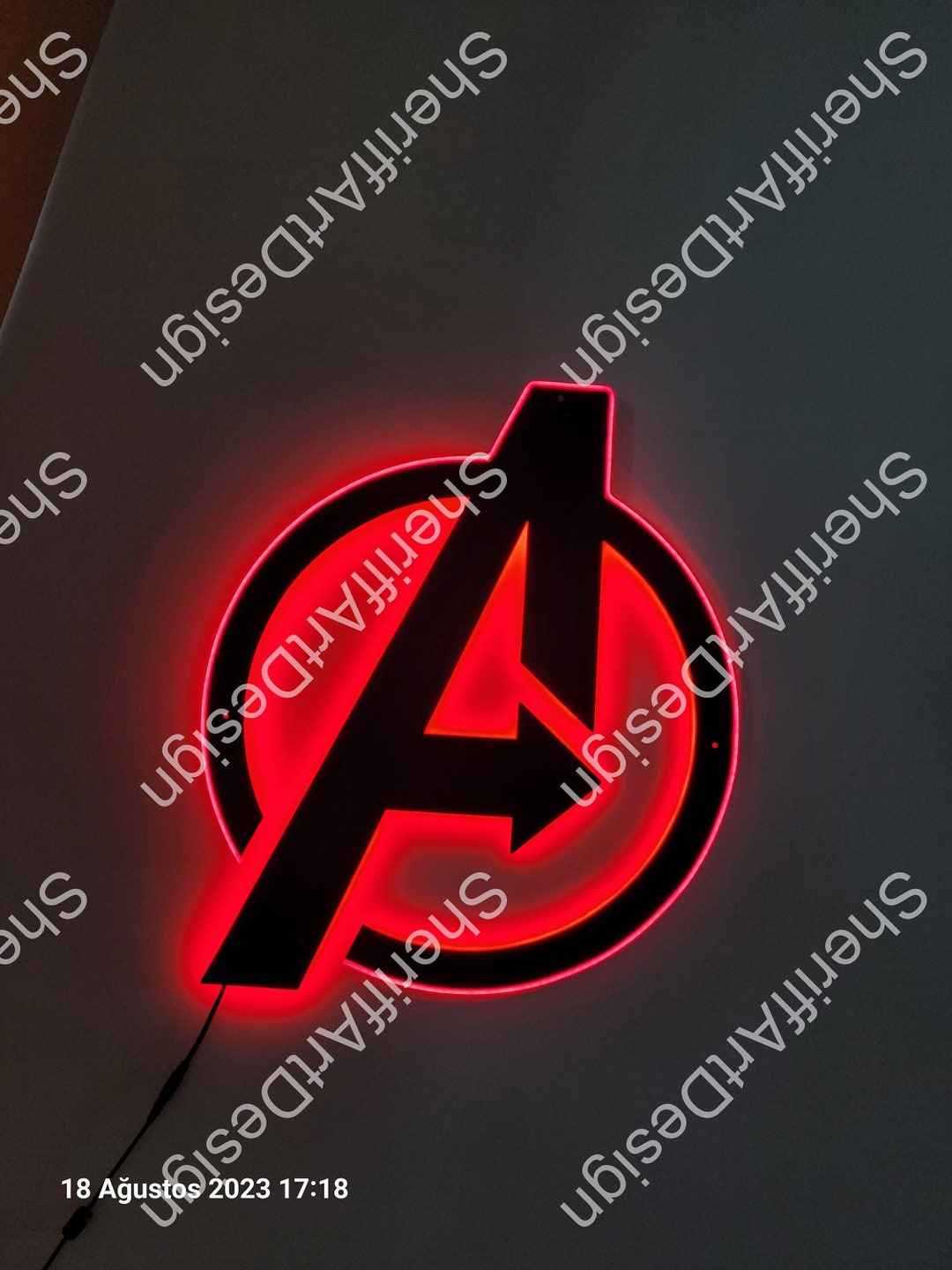 Avengers, Marvel, Metal Sign, Illuminated Sign, Mancave Decor ...