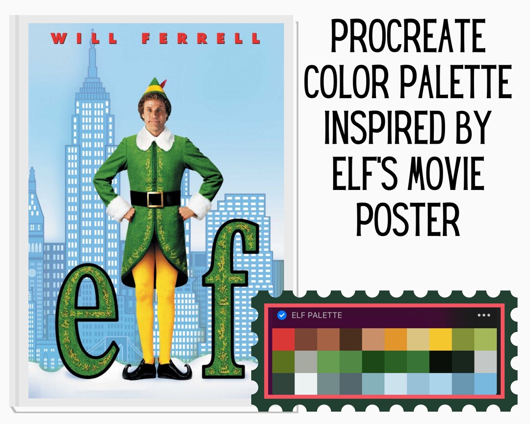 ELF Inspired Procreate Color Palette swatches Inspired by the Hit Movie ...