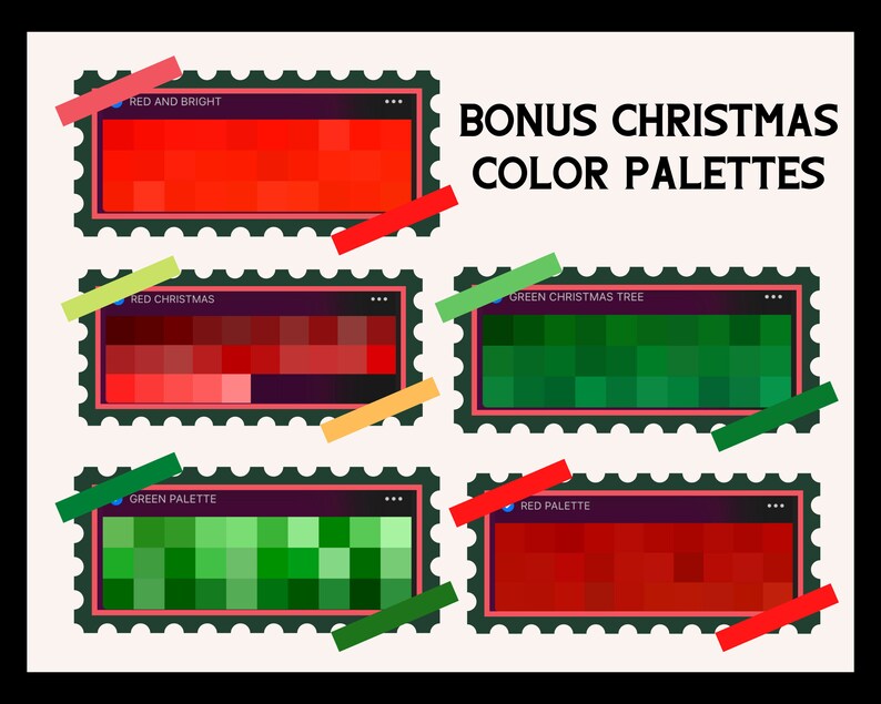 ELF Inspired Procreate Color Palette swatches Inspired by the Hit Movie ...