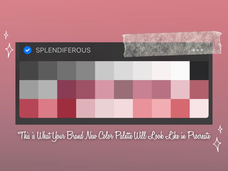 SPLENDIFEROUS PROCREATE PALETTE Red, Grey aka Gray, Dark, Tones, Colors ...