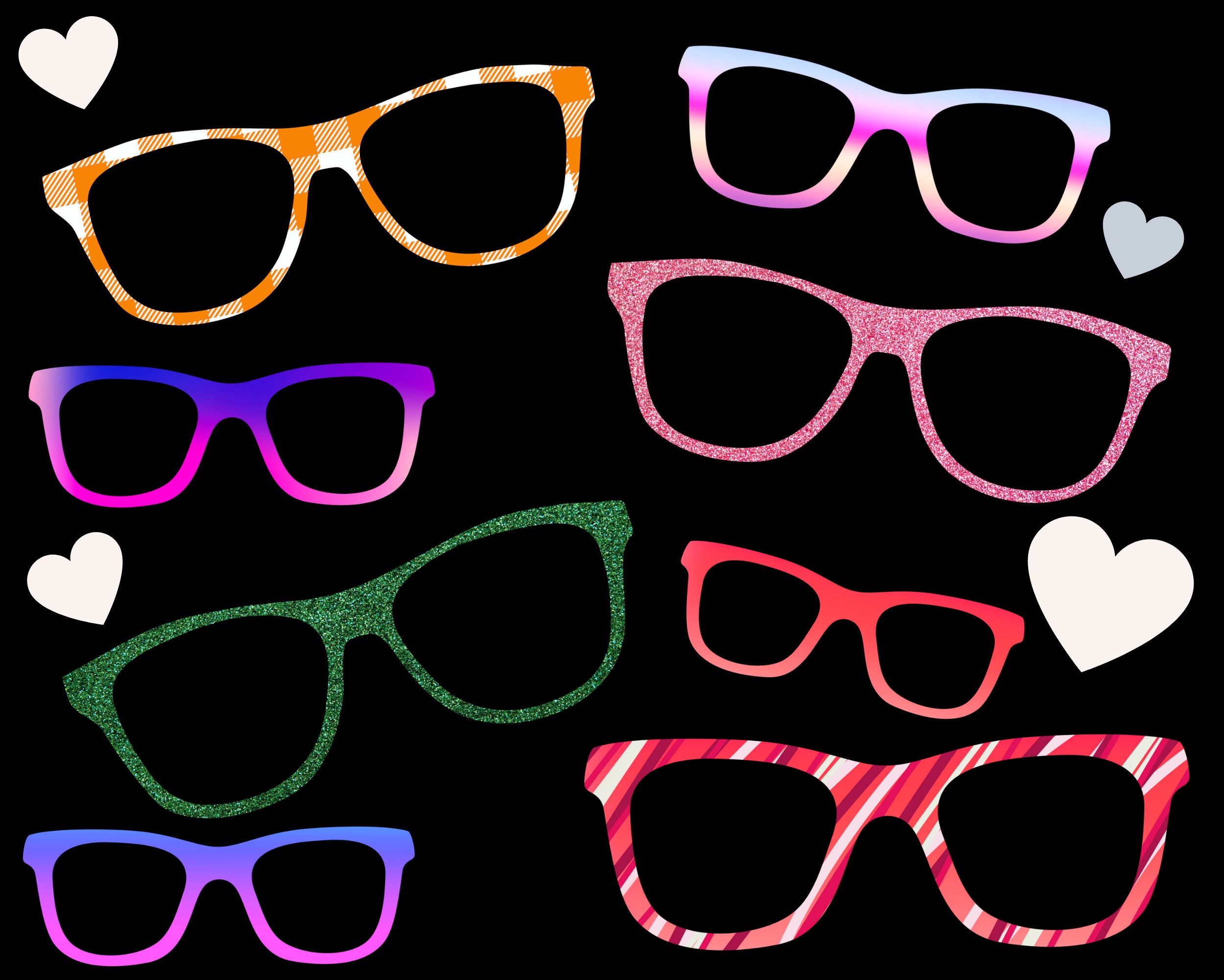 Fashionable Eye Glasses | 40 Pngs & Svgs With Transparent Backgrounds ...