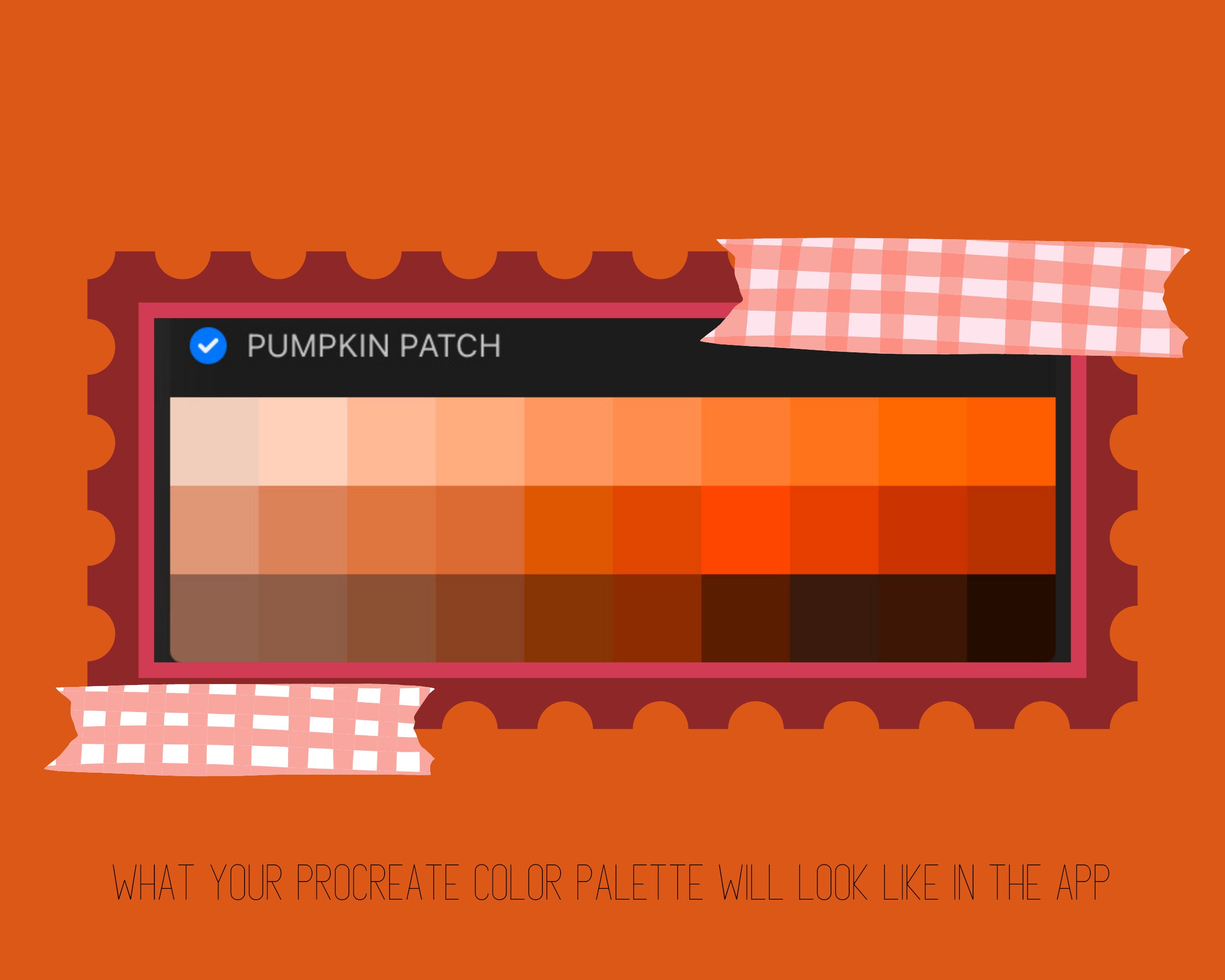 Orange Procreate Palette | Pumpkin Patch | Purchase Includes Four Bonus ...