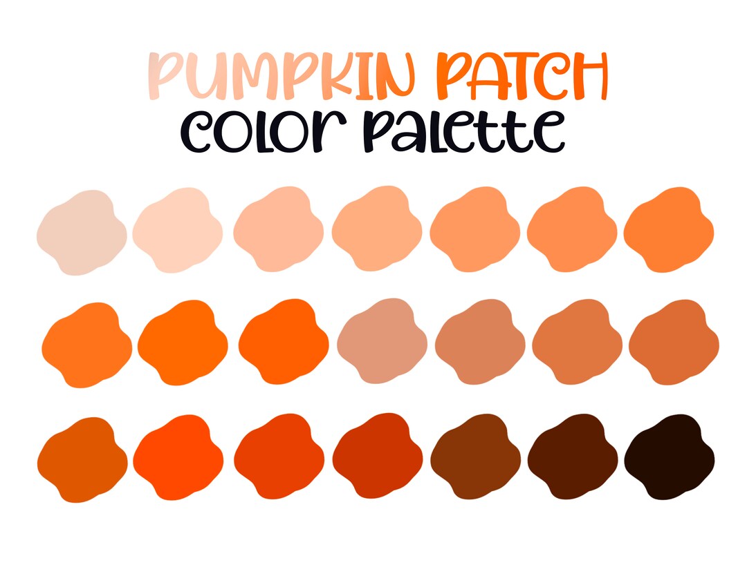 Orange Procreate Palette | Pumpkin Patch | Purchase Includes Four Bonus ...