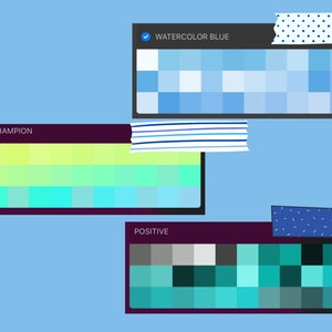 Blue Procreate Color Palettes/swatches - Etsy