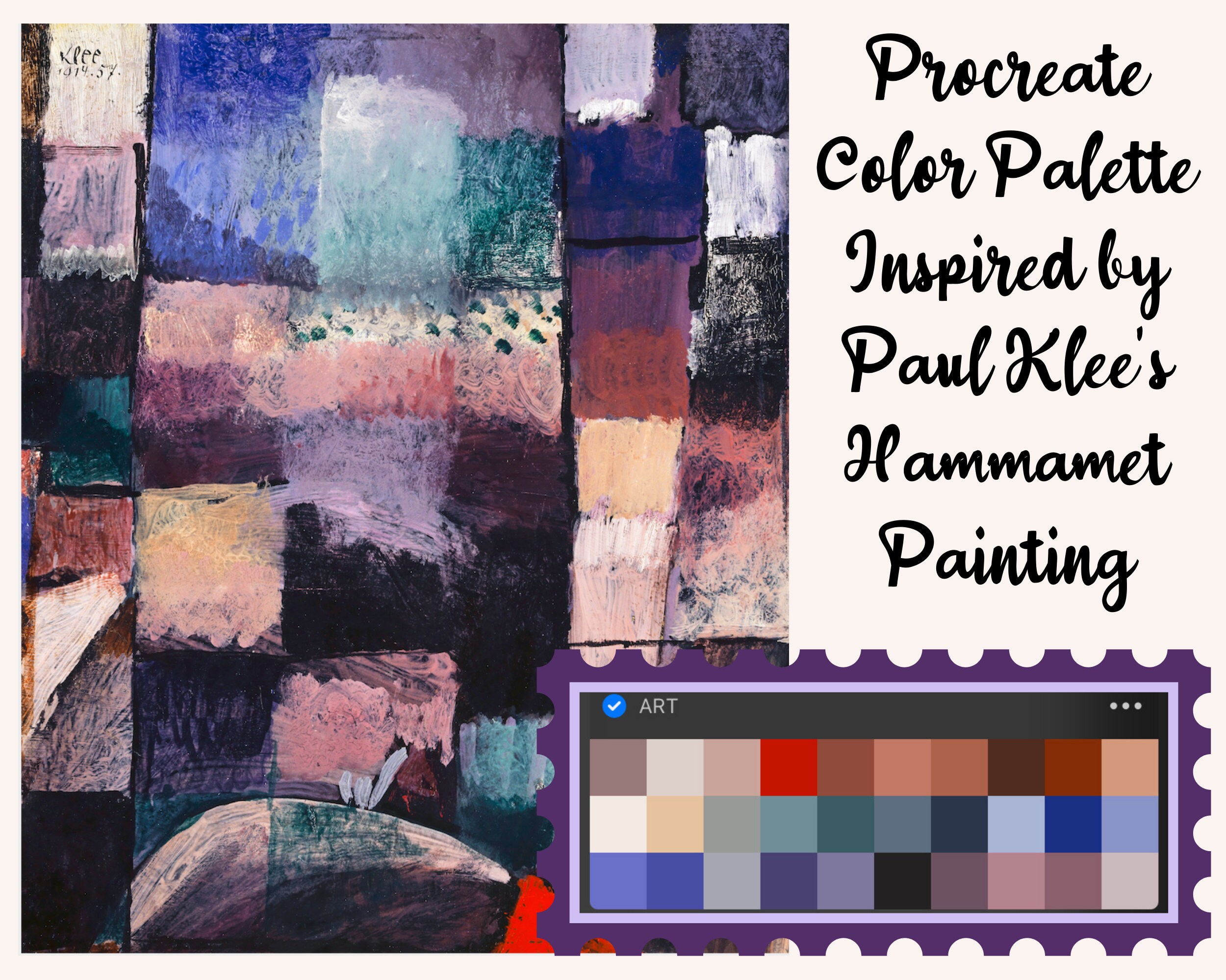 Procreate Color Palette Inspired by Paul Klee's Hammamet Painting - Etsy