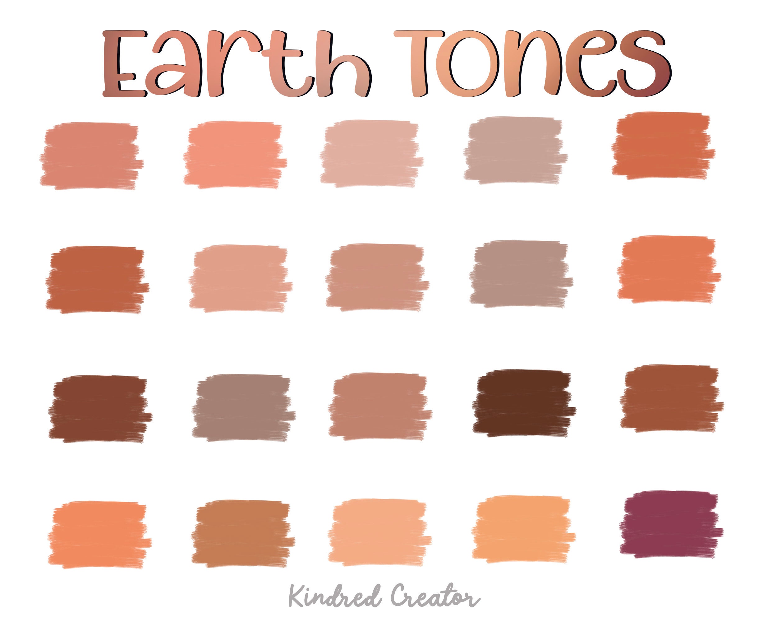 Earth Tones Procreate Color Palette | Green Grass, Neutrals, Oceans ...