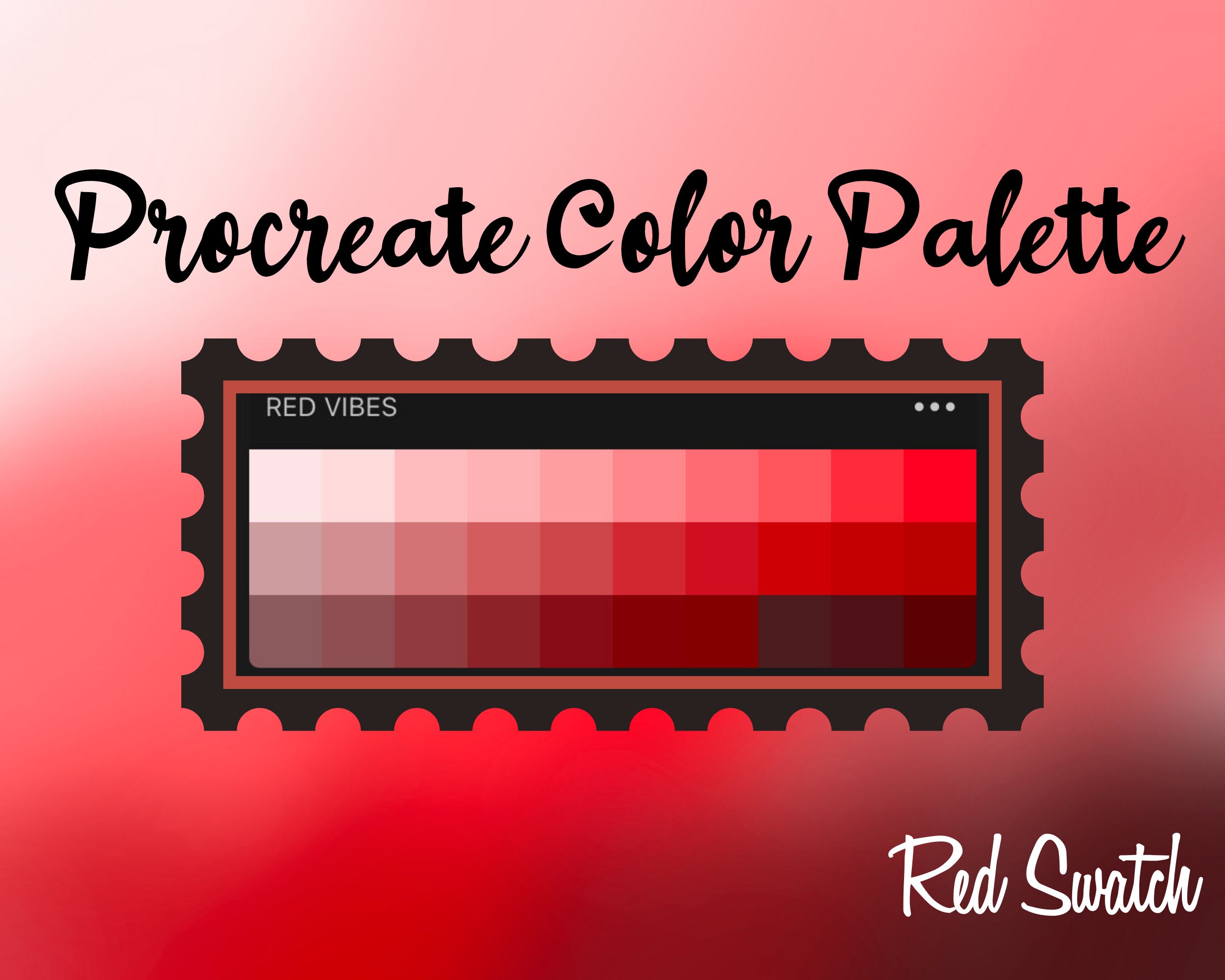 Red Procreate Color Palette (10+ Swatches) | iPad Creating | Procreate ...