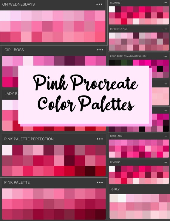 Pink Procreate Color Palettes Including Rose-colored | Etsy