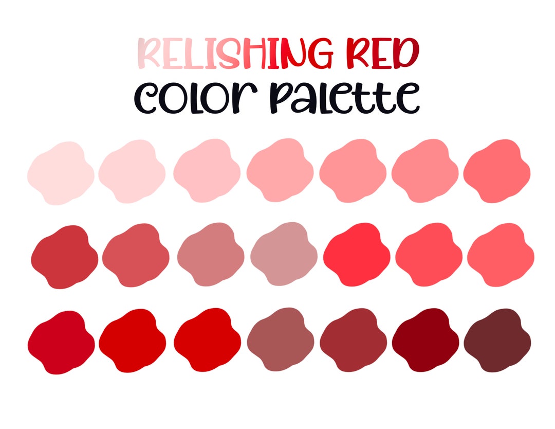 Red Color Swatches | Purchase Includes Four Bonus Color Palettes for ...