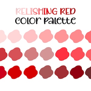 Red Color Swatches | Purchase Includes Four Bonus Color Palettes for ...