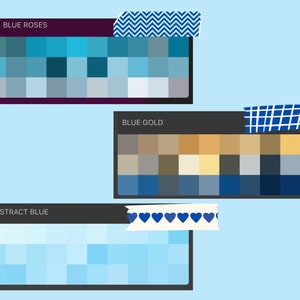 Blue Procreate Color Palettes/swatches - Etsy