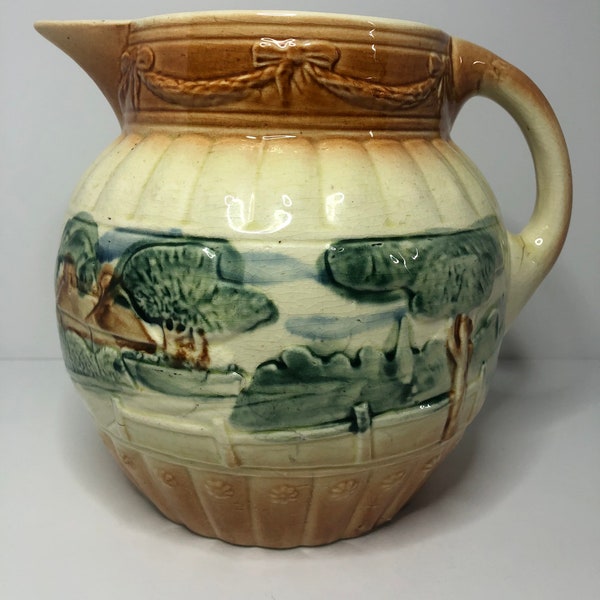 Yellow Ware Pitcher - Etsy