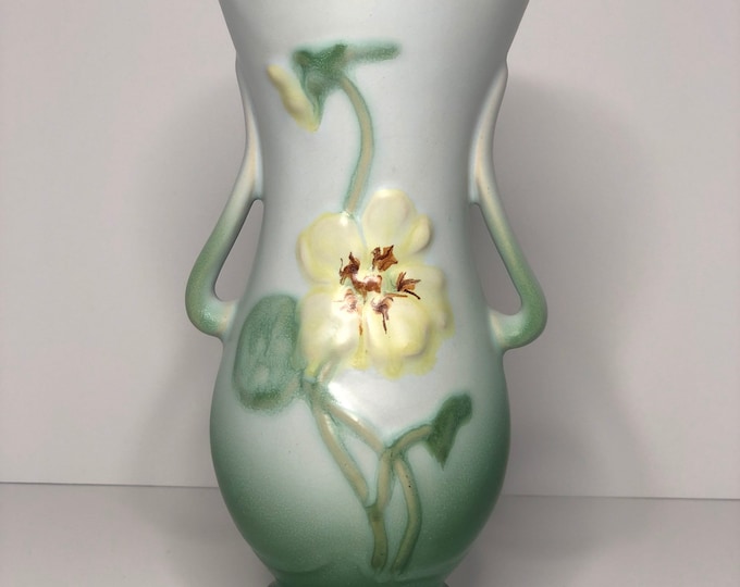 Vintage Weller Double Handle Nasturtium Vase, Handmade Ceramic Vase ...