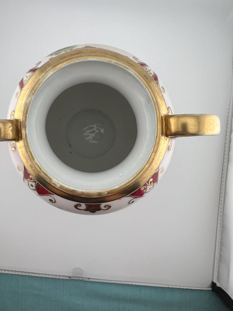 RARE Burgundy Morimura Bros Nippon Vase, Hand-painted, Gold Moriage ...