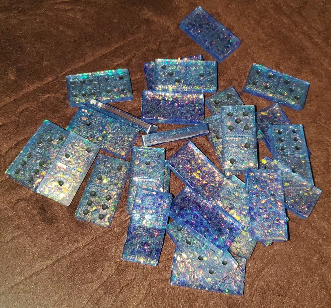 Resin Domino Set ,large Domino Storage Box, Dominoes - Etsy