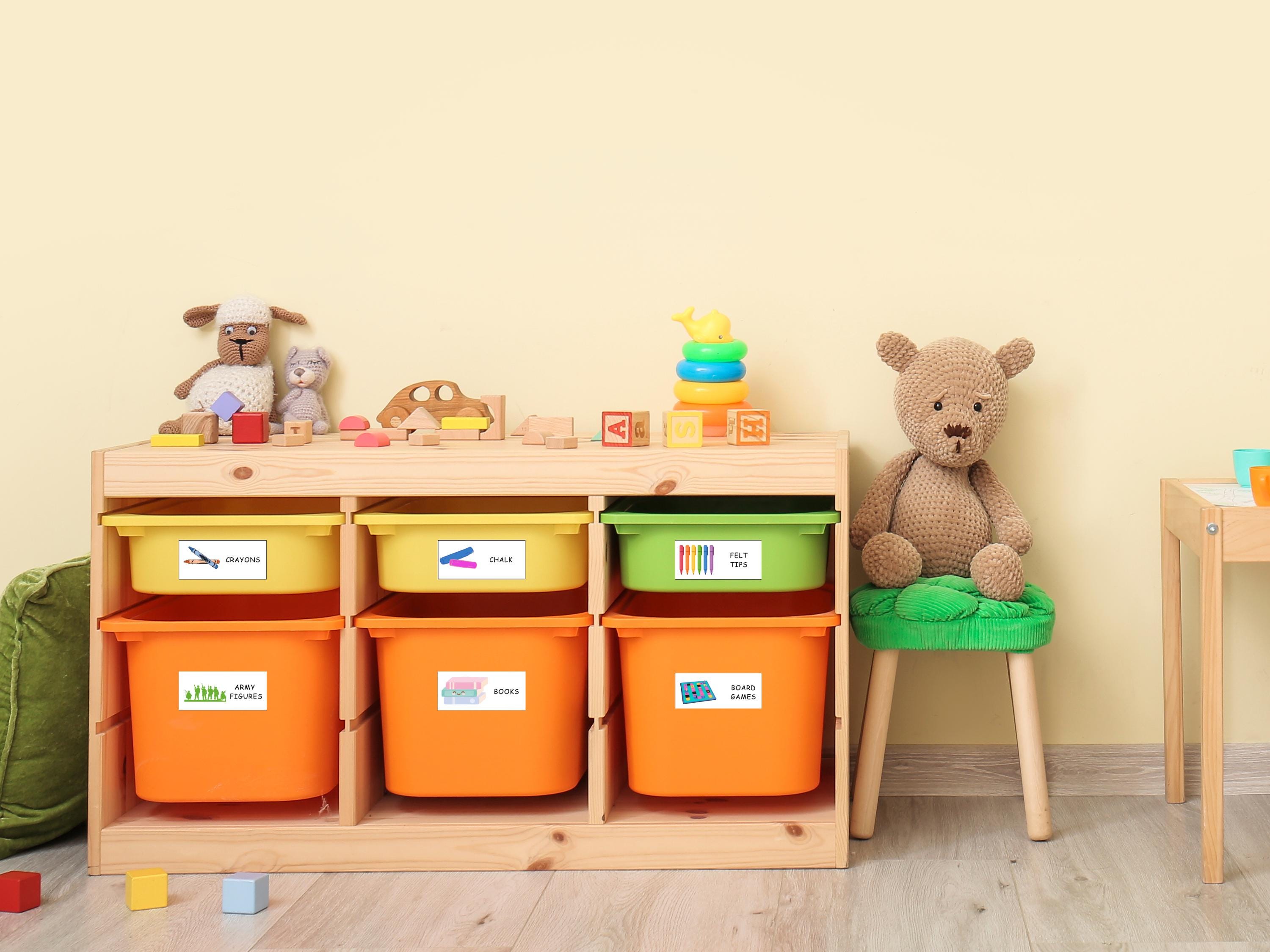 60 Editable Toy Bin Storage Labels, Editable Toy Labels, Kids Pictures ...