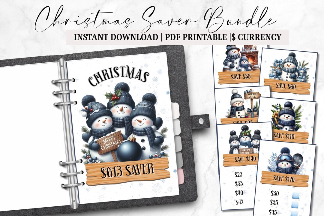 Printable Snowman A6 Xmas Savers, Snowman Savings Challenge, Low Coin ...
