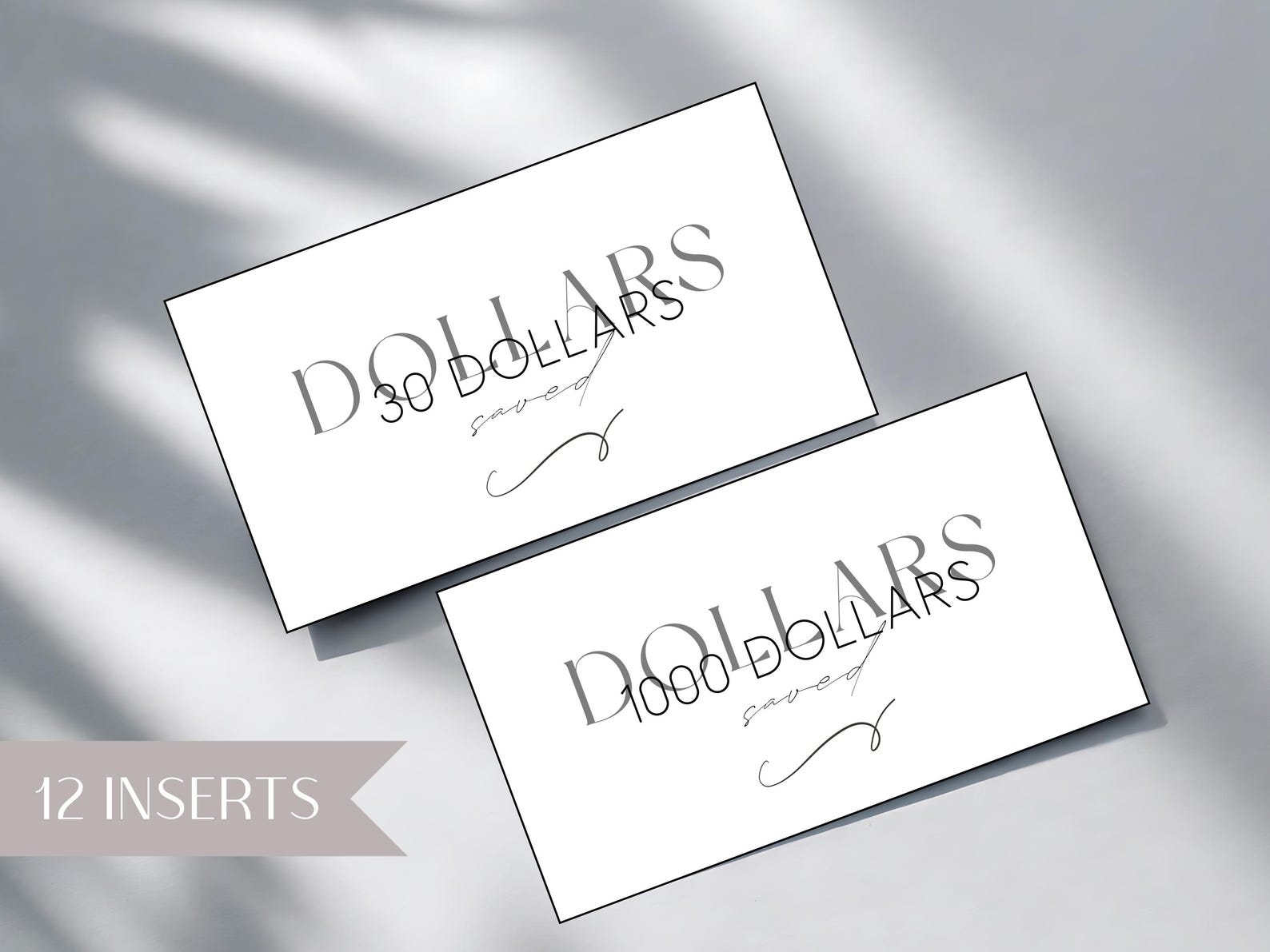 A6 Printable Money Placeholders, Dollar Cash Placeholders for Budget ...