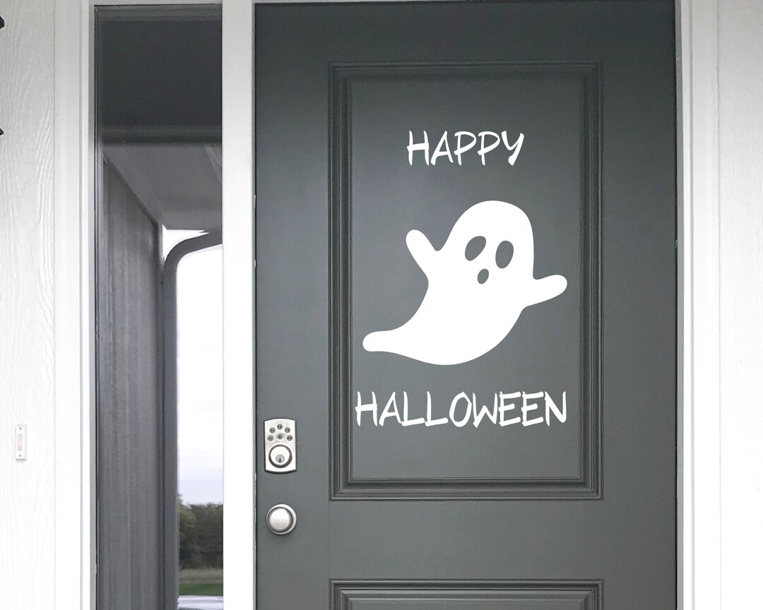Cute Ghost Halloween Door Sticker Halloween Window Decal - Etsy