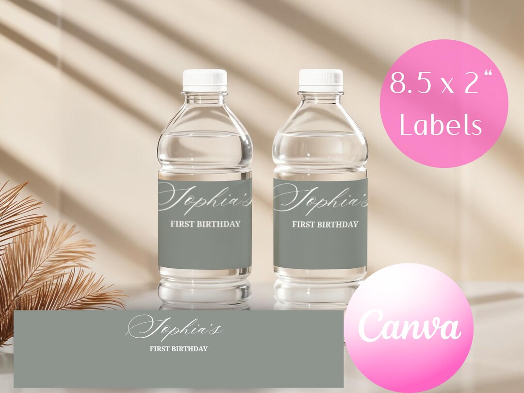 Birthday Water Bottle Label, Printable Birthday Water Bottle Stickers ...