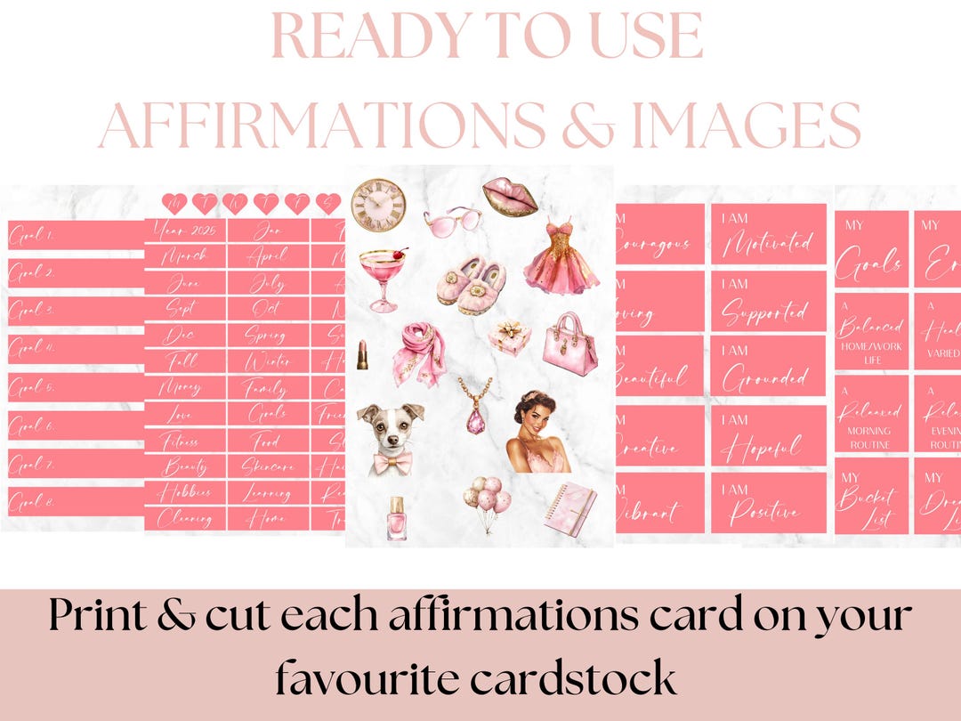 Vision Board Printables. Vision Board Printable Sheets. Printable ...